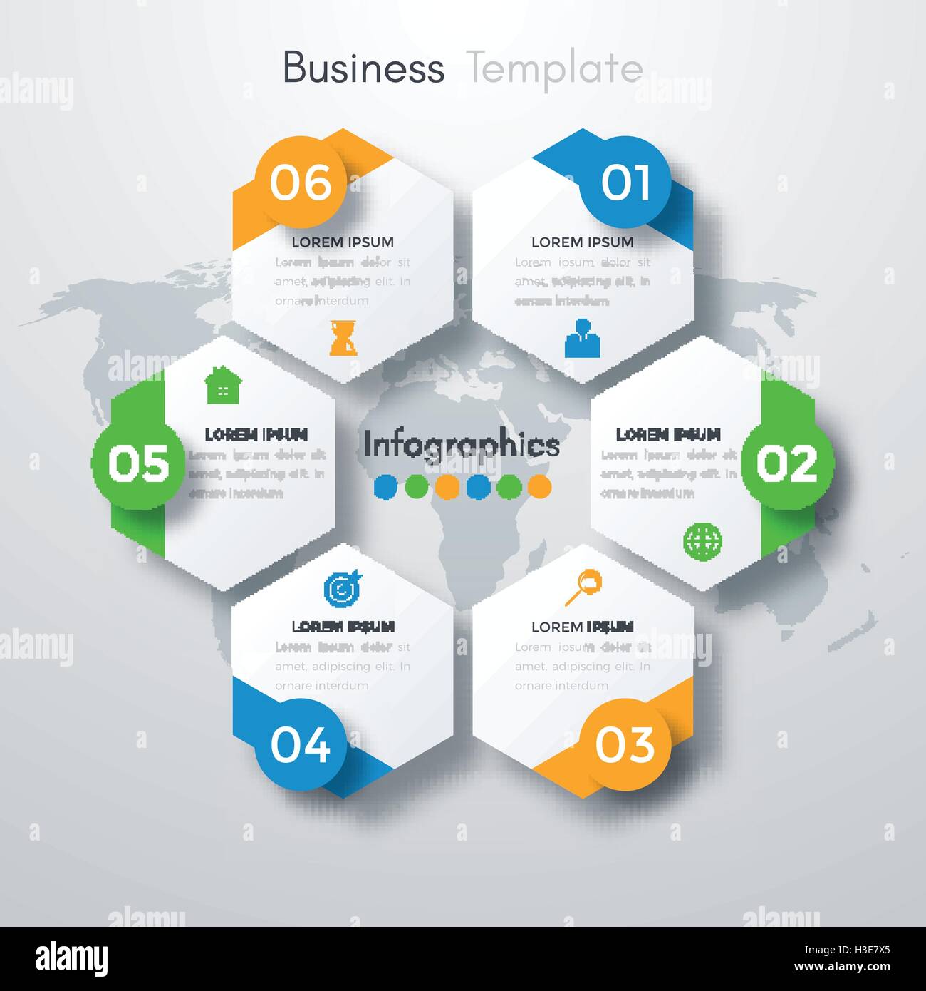 Vector illustration infographics six options Stock Vector Image & Art ...