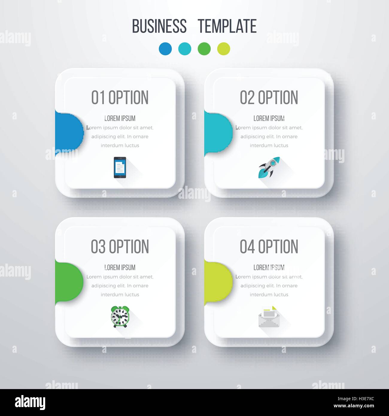 Vector illustration of four square infographics Stock Vector Image ...