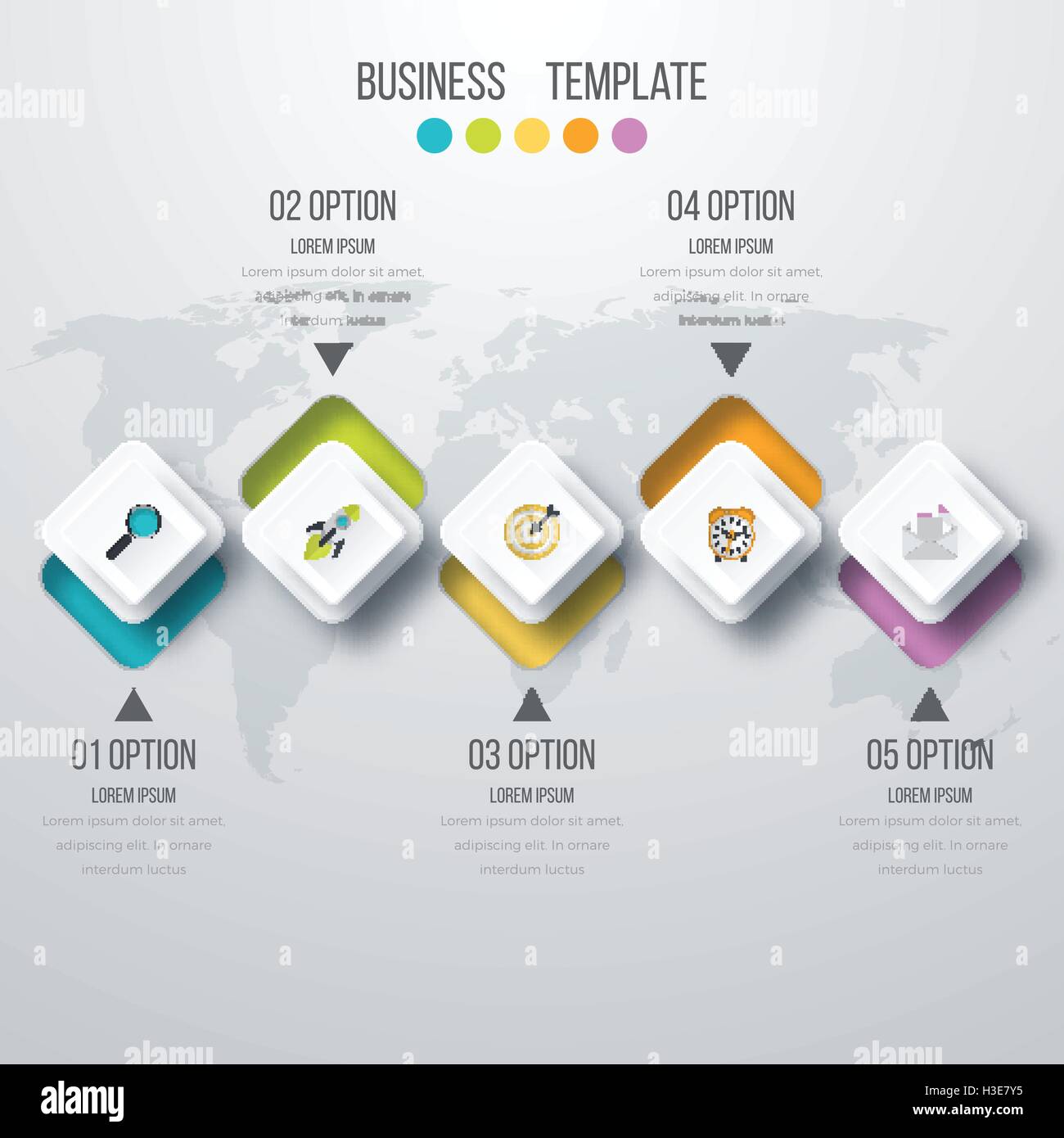 Vector illustration infographic five options Stock Vector Image & Art ...