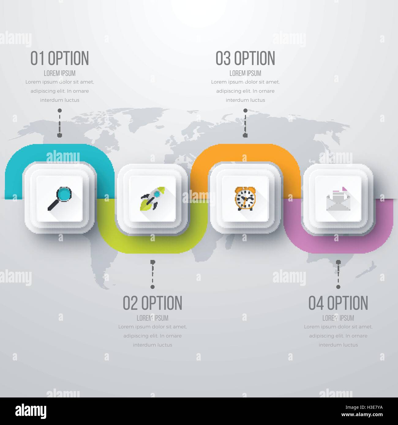 Vector illustration of four square infographics Stock Vector Image ...