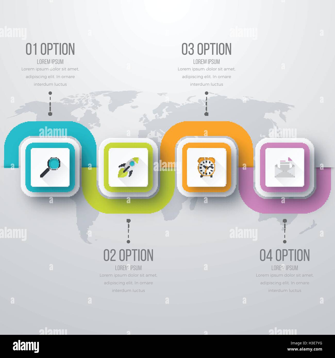 Vector illustration of four square infographics Stock Vector Image ...