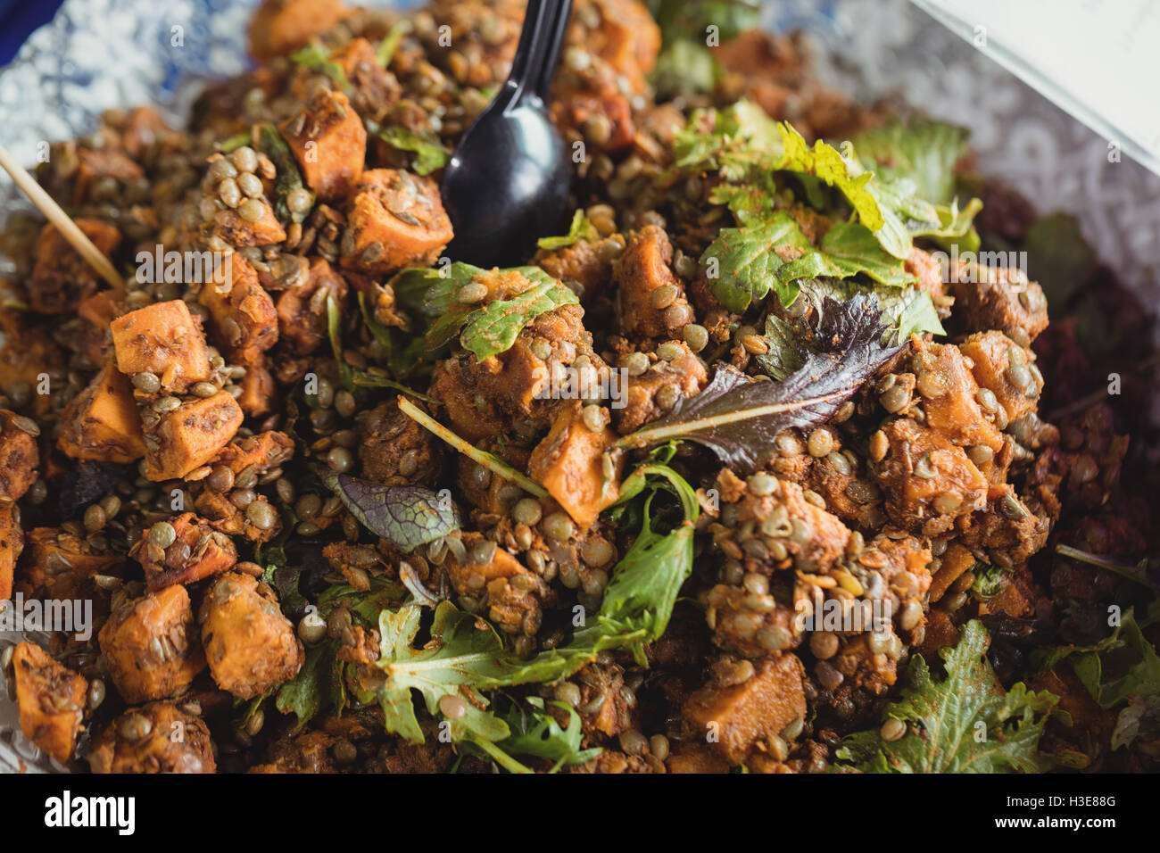 Close-up of cooked mix vegetable on plate Stock Photo - Alamy