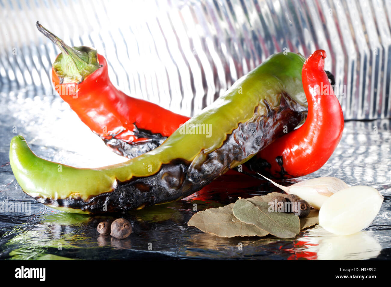 a hot peppers , beautiful background spices and condiments close up ...