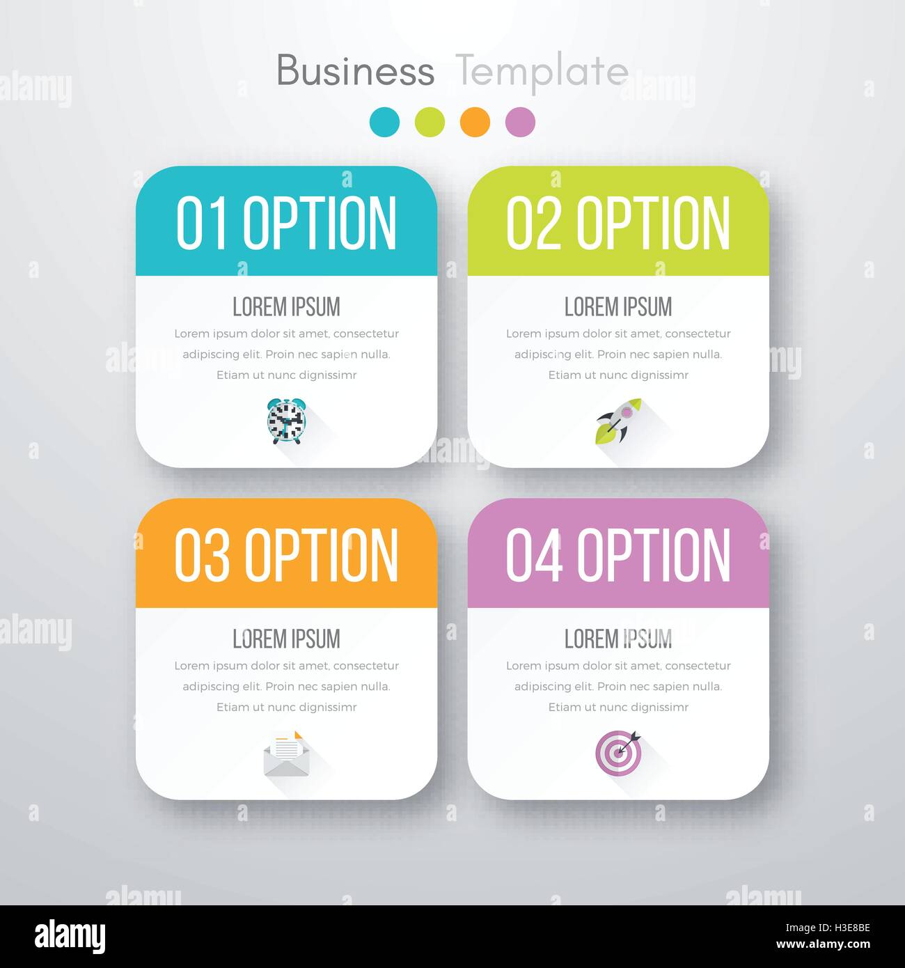 Vector illustration of four square infographics Stock Vector Image ...