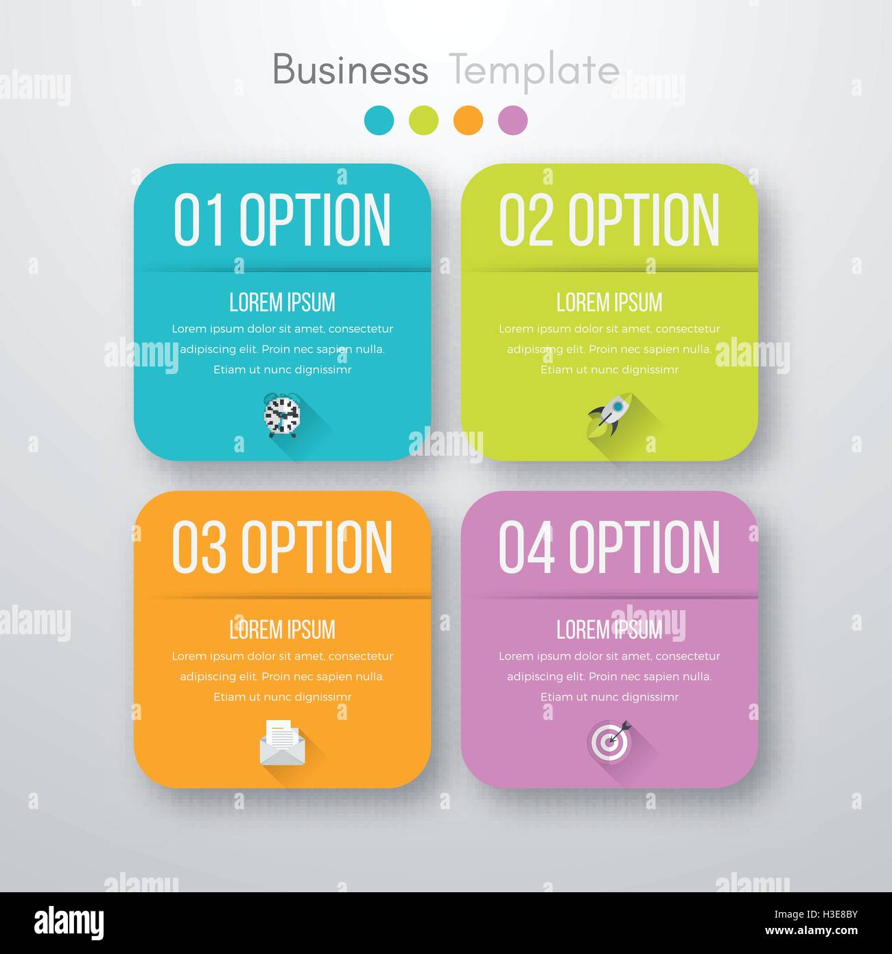 Vector illustration of four square infographics Stock Vector Image ...