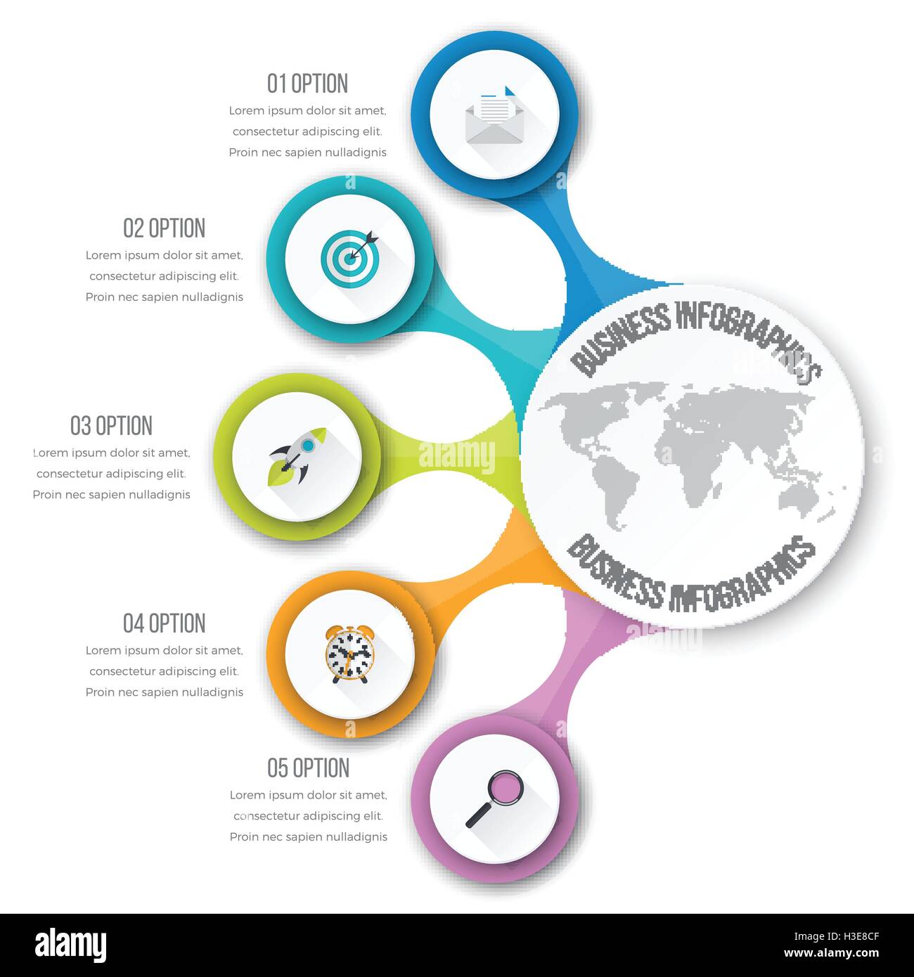 Abstract 3d paper design timeline Cut Out Stock Images & Pictures - Alamy
