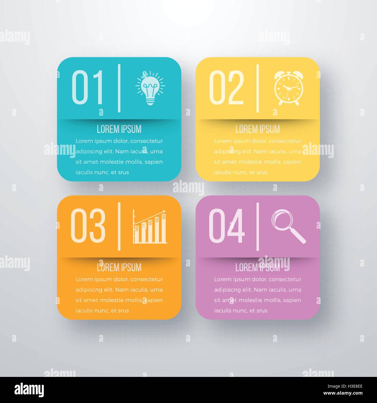 Vector illustration of four square infographics Stock Vector Image ...