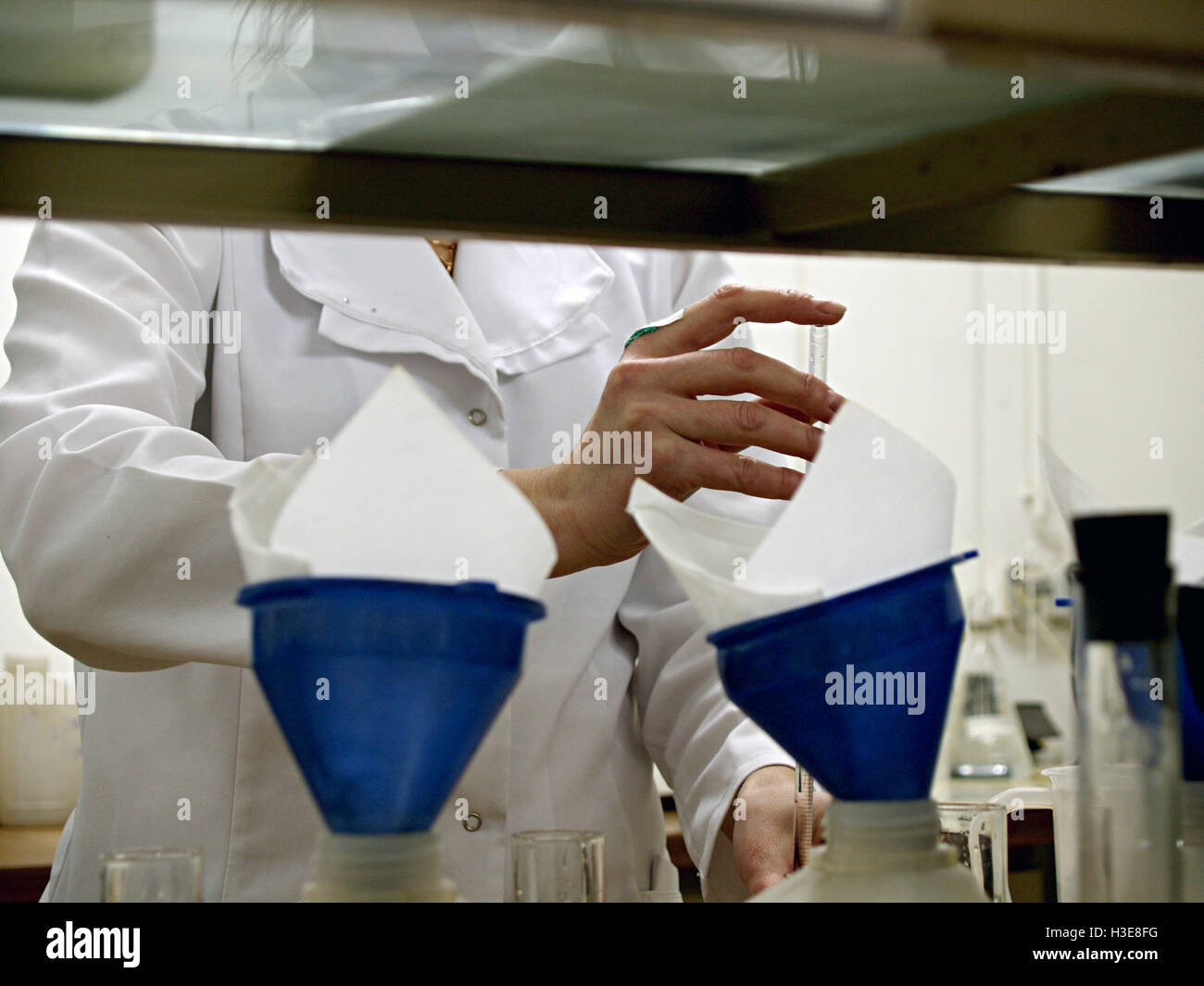 hands working in chemical laboratory Stock Photo - Alamy