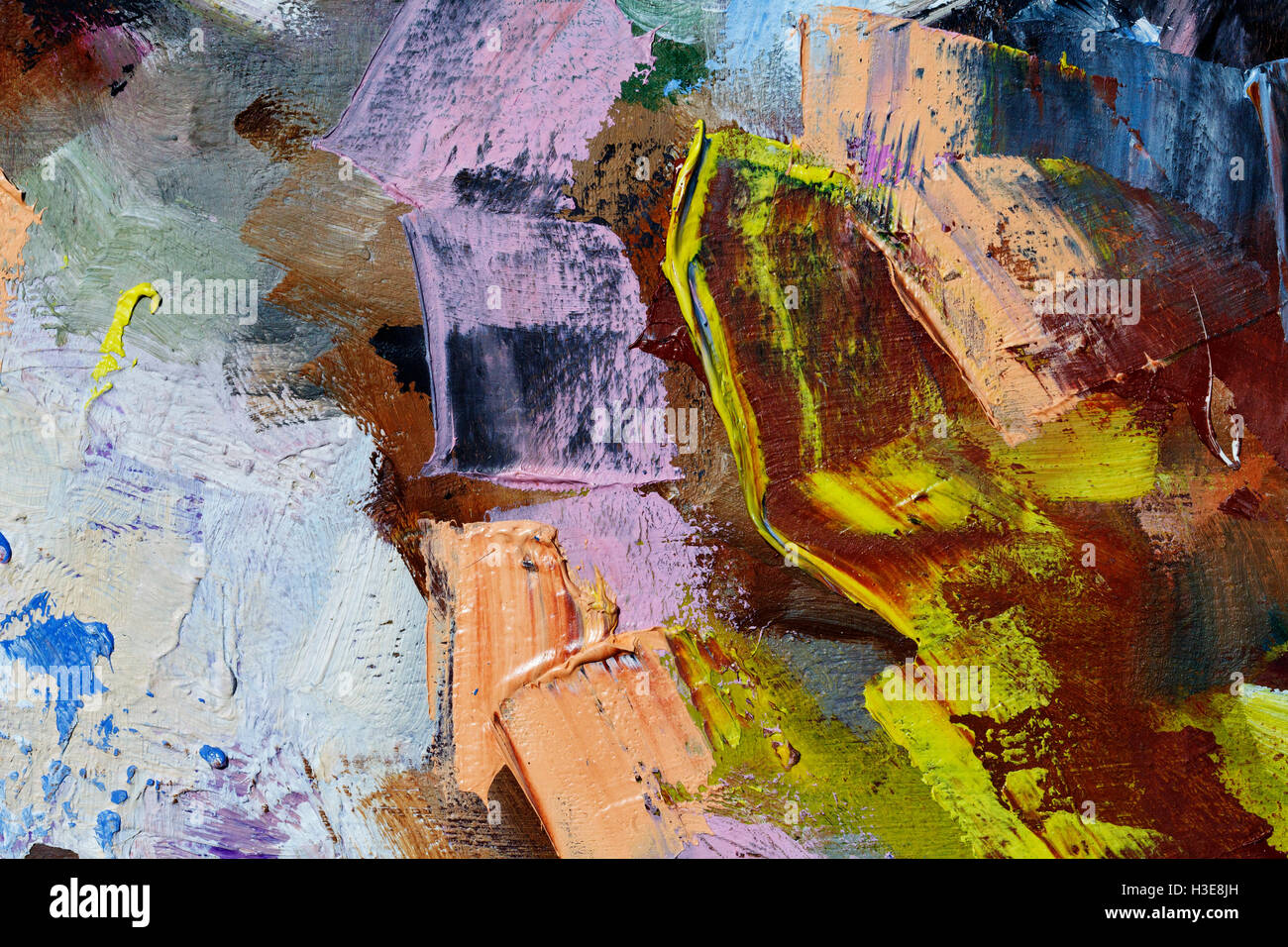 a colorful oil paint texture closeup , beautiful background art Stock ...