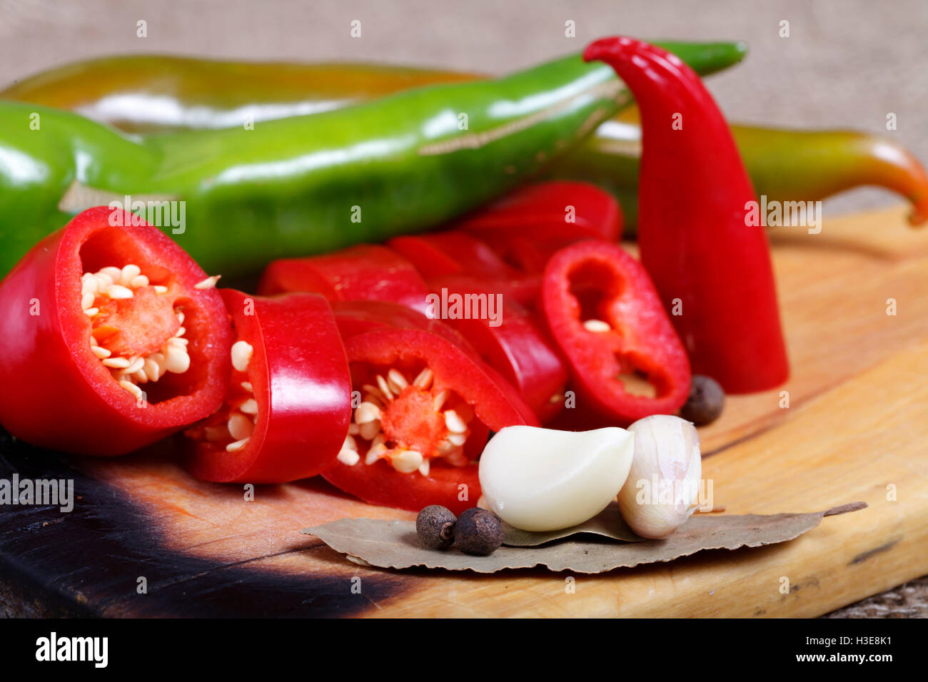 a hot peppers , beautiful background spices and condiments close up ...