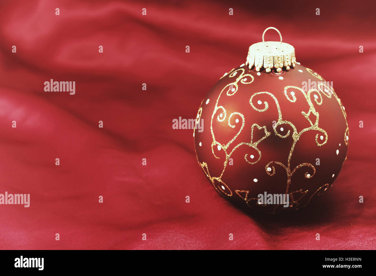 Closeup one bright red christmas hi-res stock photography and images ...