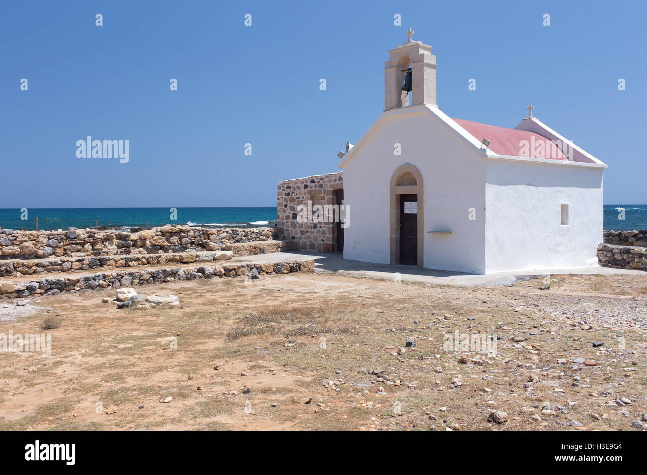 white church on the seafront Stock Photo - Alamy
