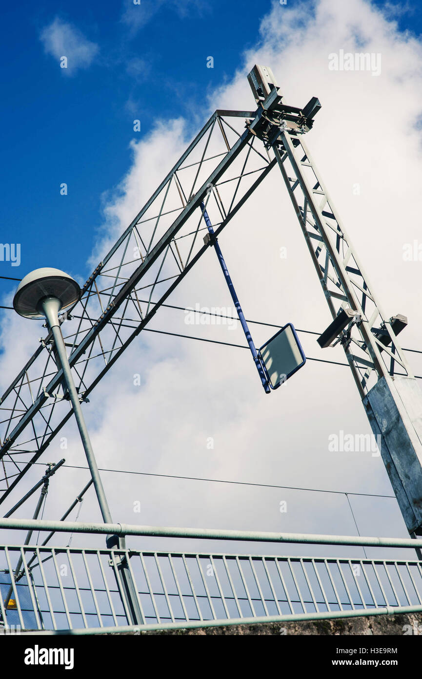 Overhead Railway Power Lines Carrying Power for Trains At Sandnes ...