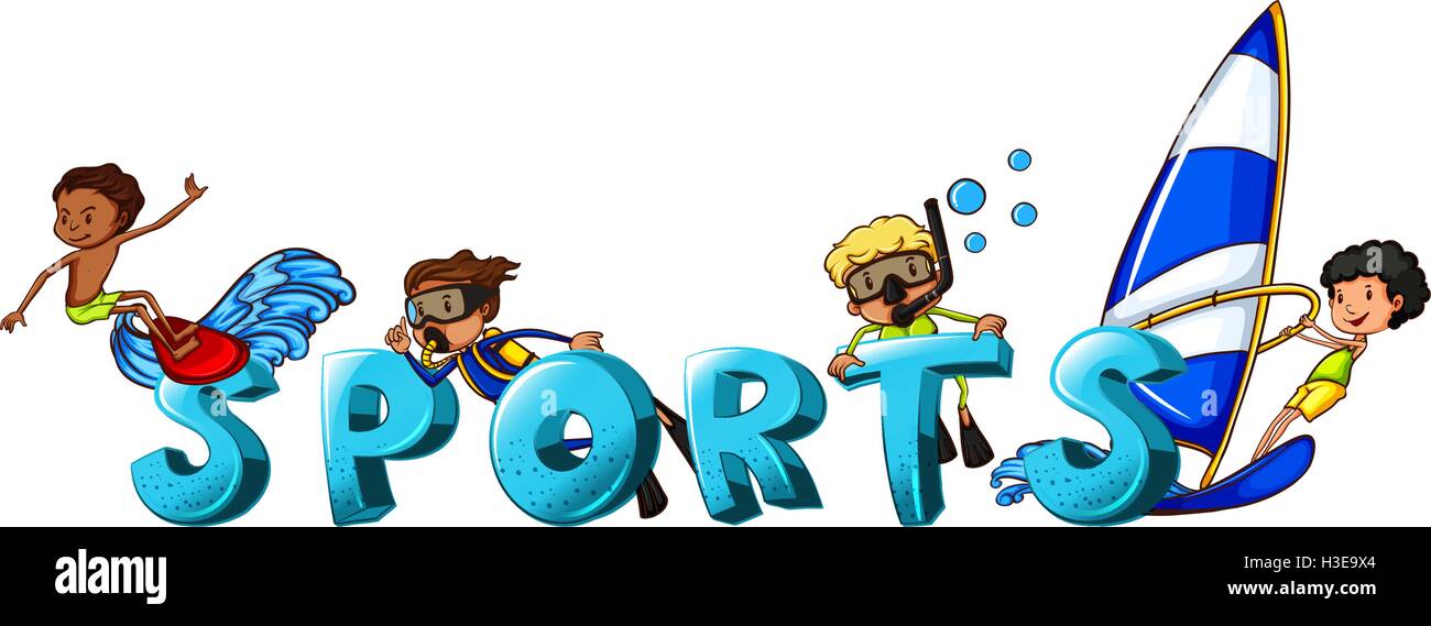 Word design for the word sports illustration Stock Vector Image & Art ...