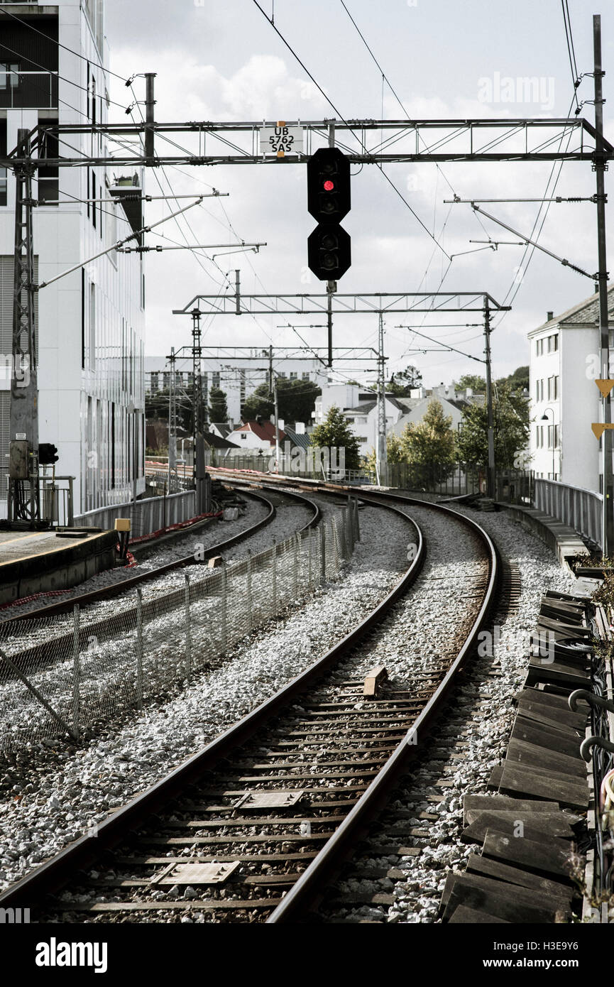 Overhead gantry power lines hi-res stock photography and images - Alamy