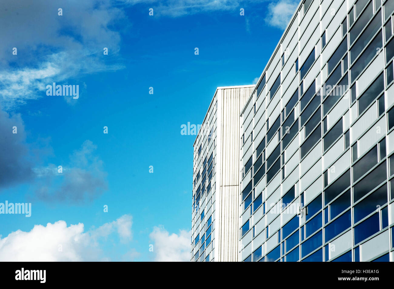 Architectural Features of a New Build Office Development Stock Photo ...