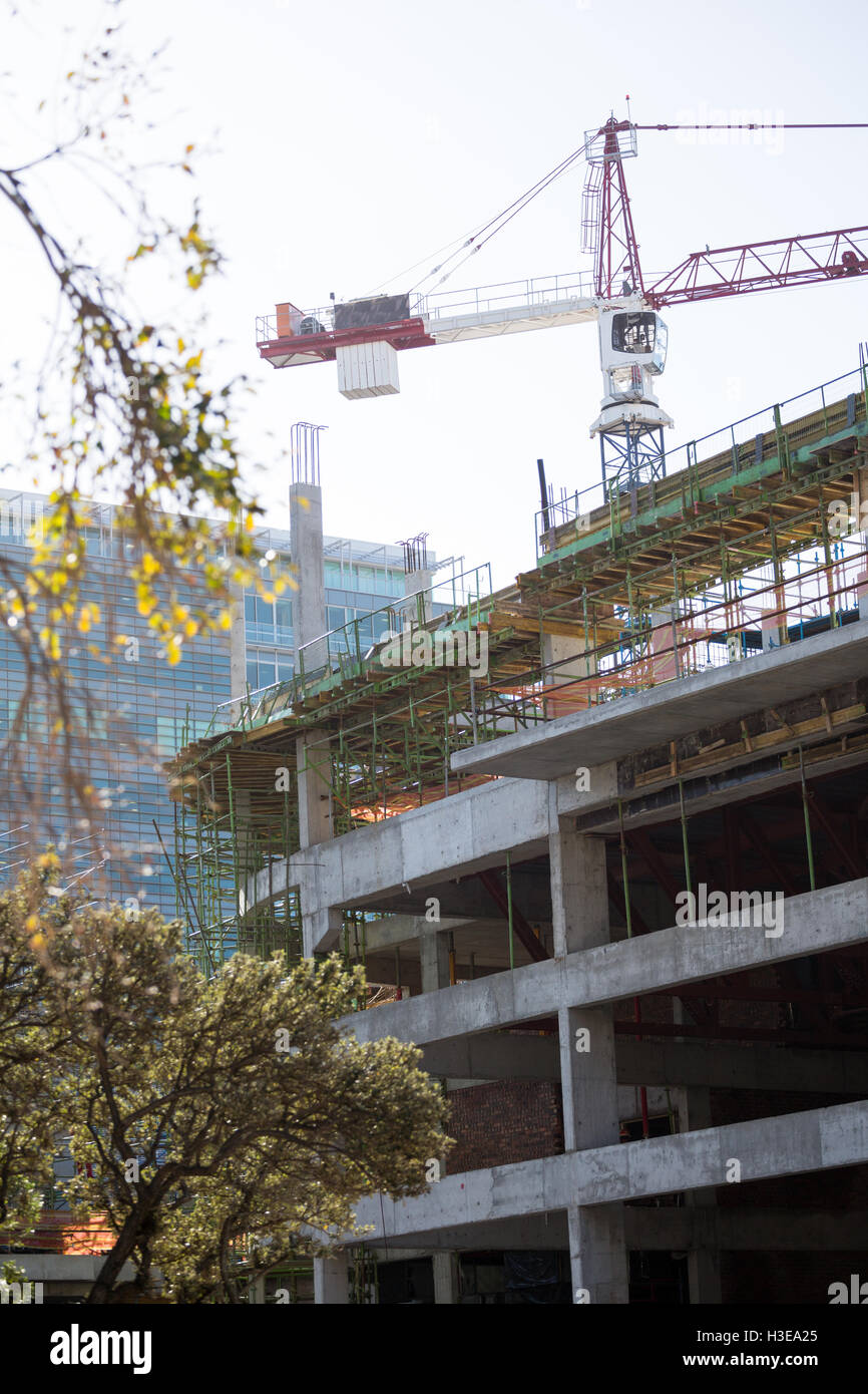 Crane and building construction site Stock Photo - Alamy