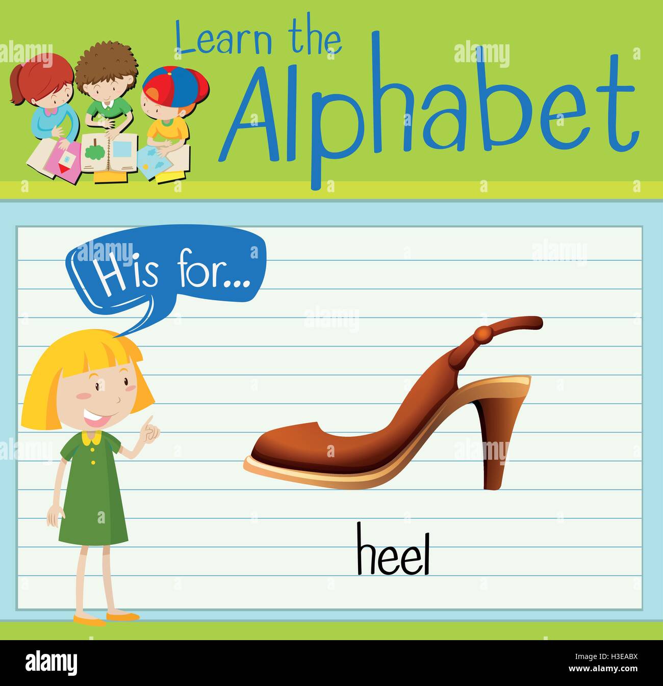 Flashcard letter H is for heel illustration Stock Vector Image & Art ...