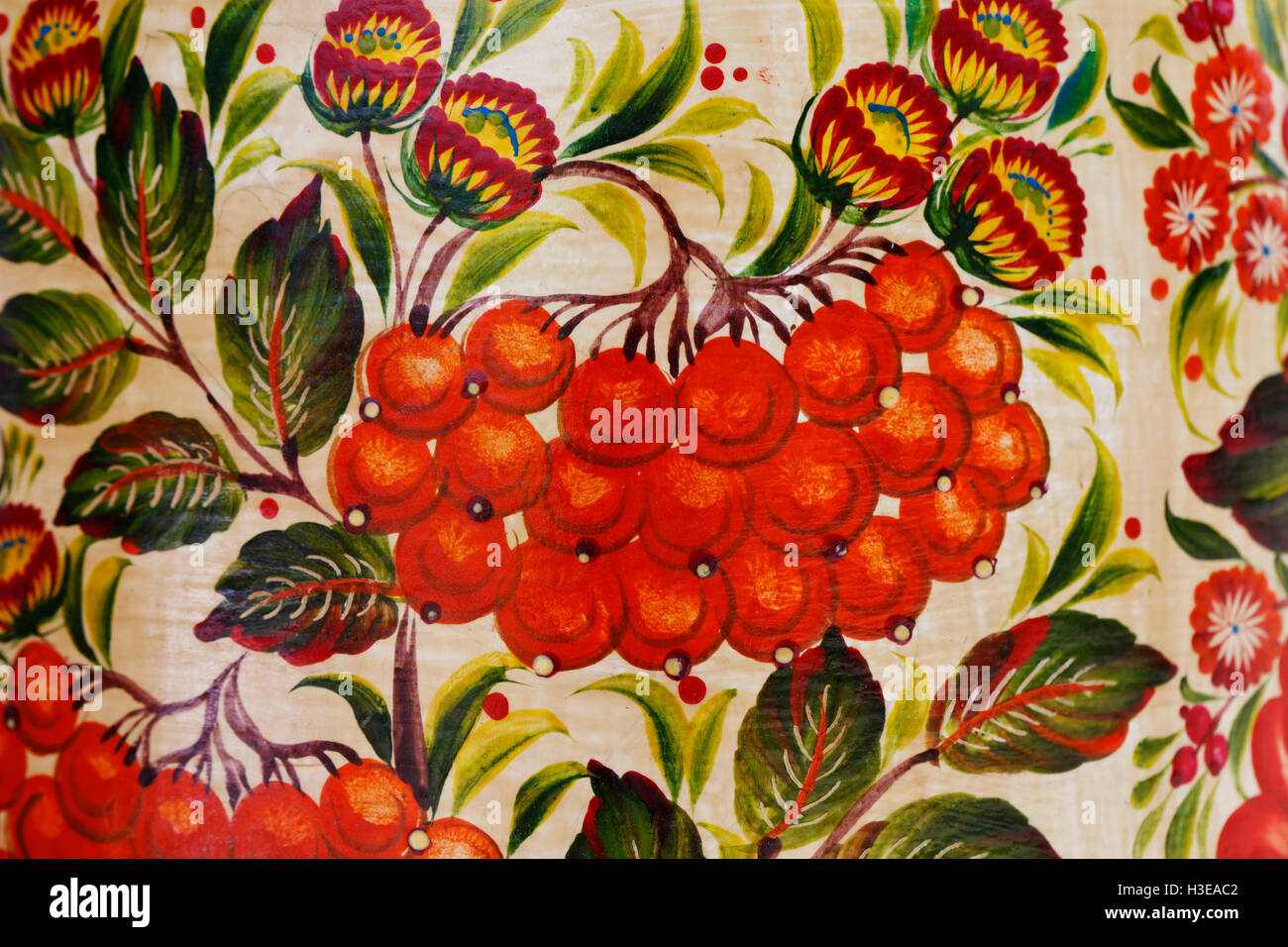 a beautiful floral pattern painted paint , close-up Stock Photo - Alamy