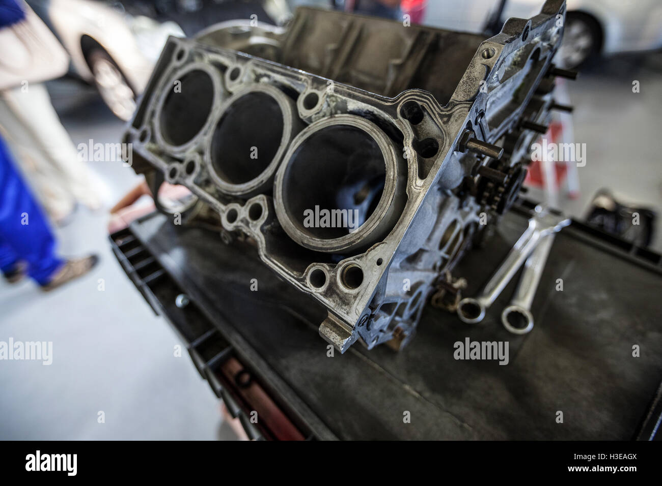 Close-up of car engine Stock Photo - Alamy