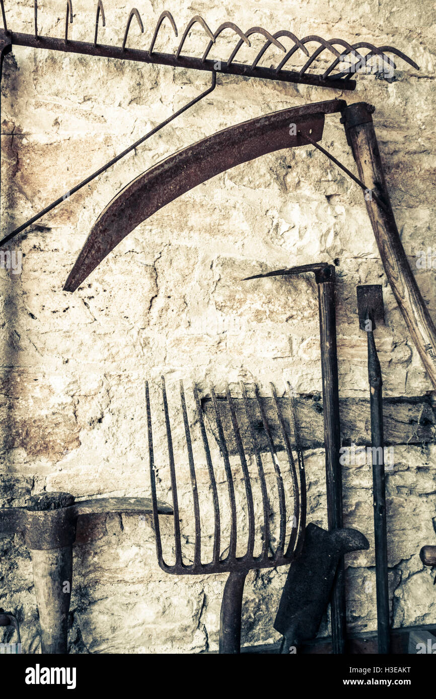 Implements tools farming hi-res stock photography and images - Alamy
