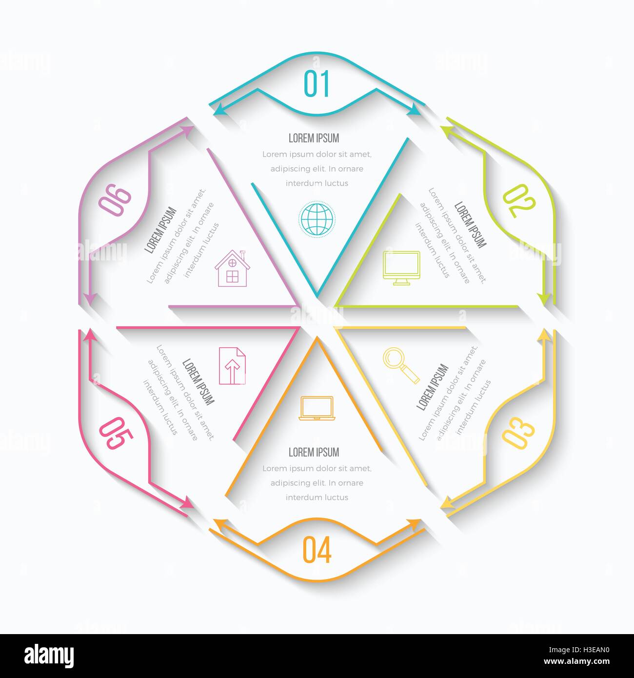 Data connected circular interface hi-res stock photography and images - Alamy