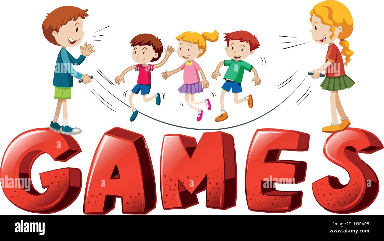 Font design for word games illustration Stock Vector Image & Art - Alamy