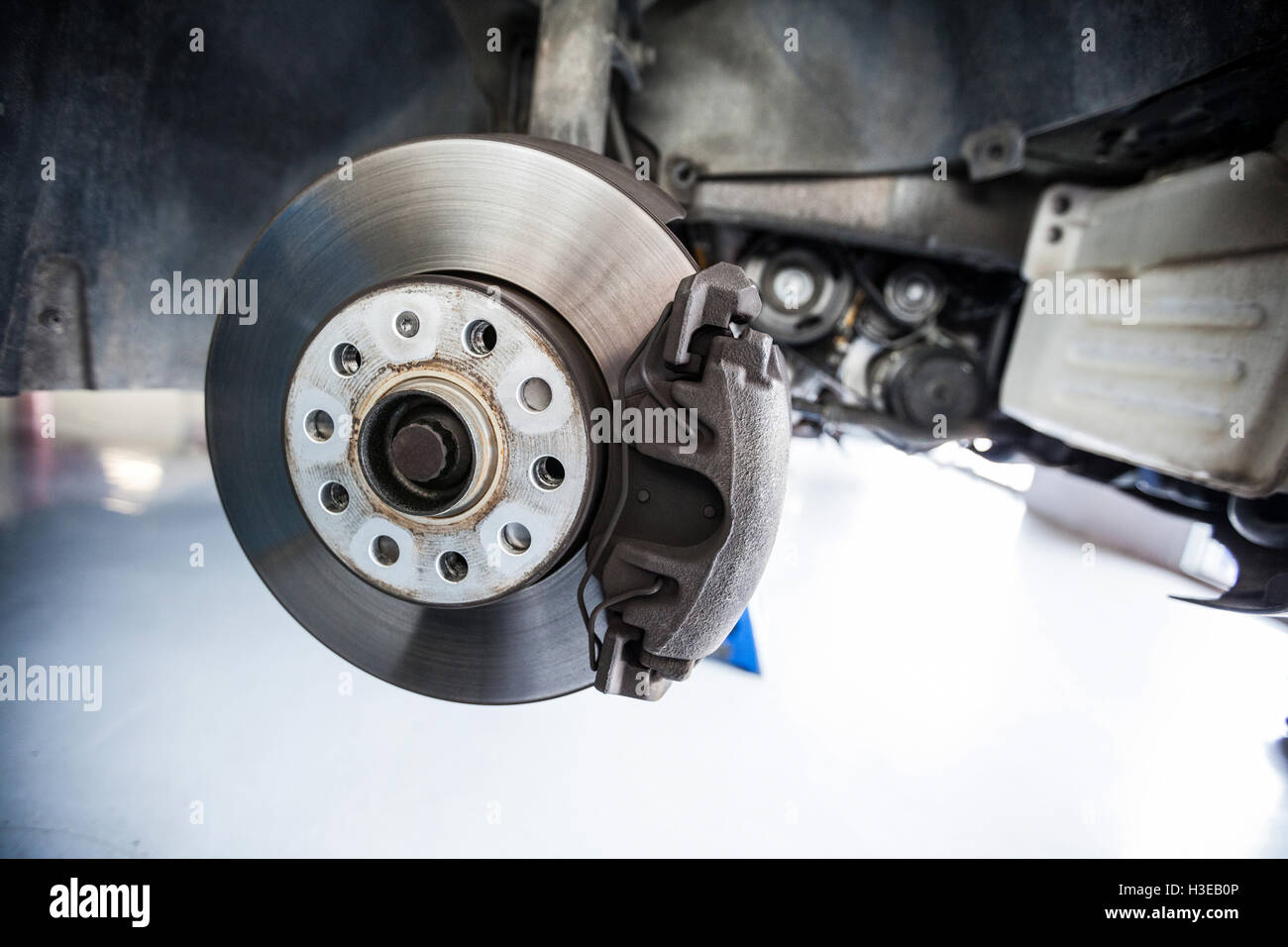 Close-up of car brake Stock Photo - Alamy