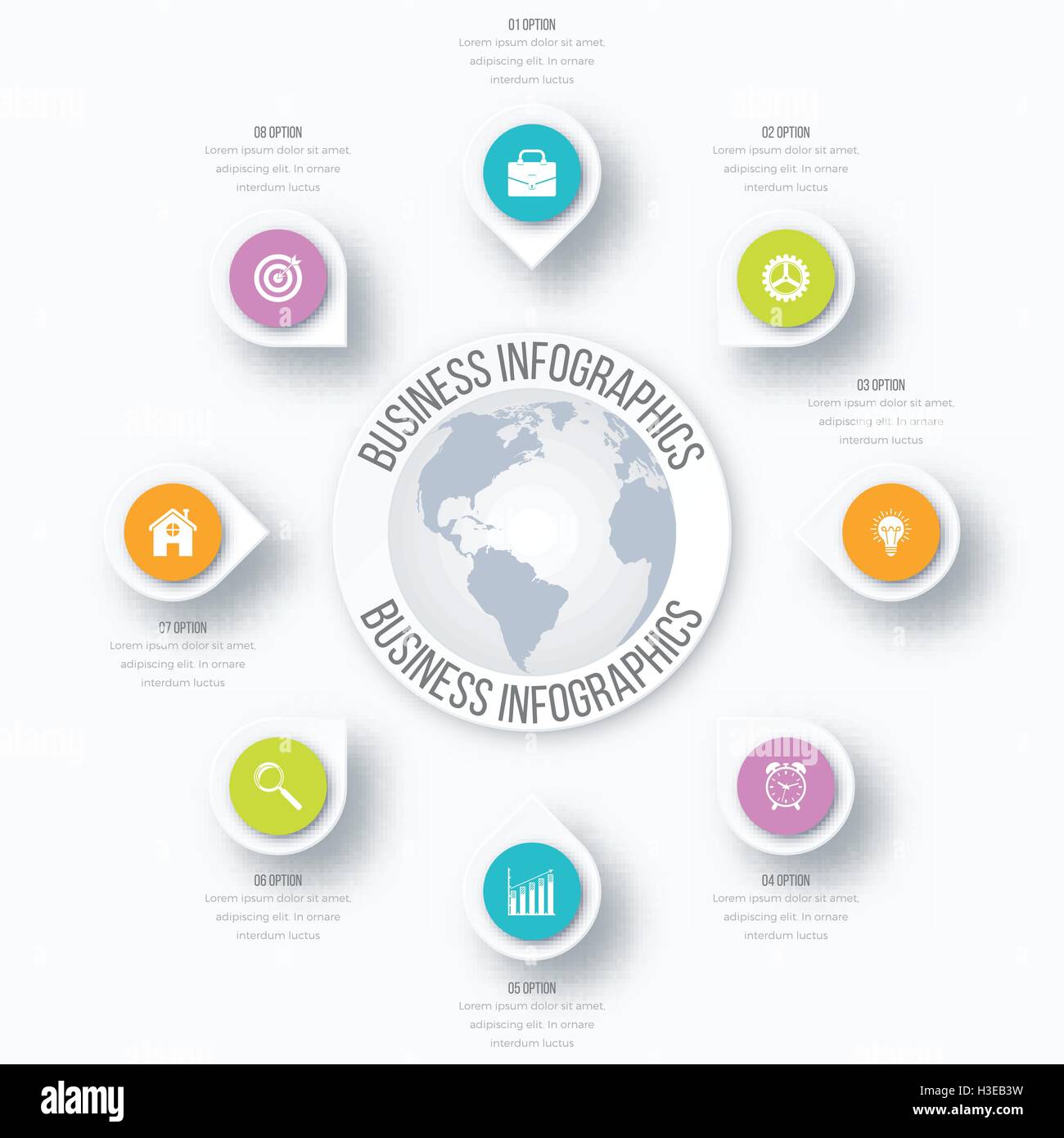 Vector illustration infographics eight options Stock Vector Image & Art ...