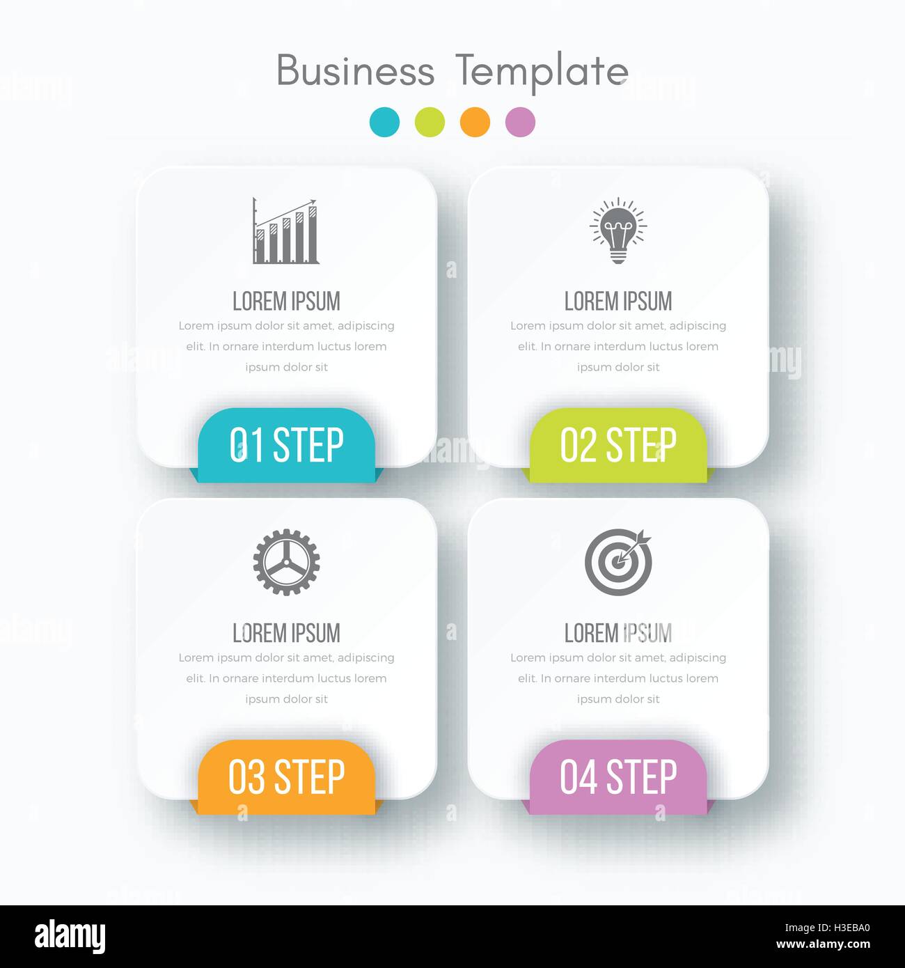 Vector illustration of four square infographics Stock Vector Image ...
