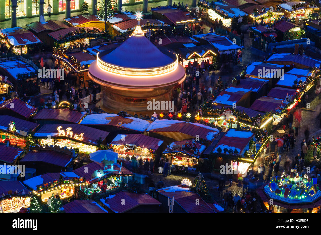 Dresden: Christmas Market Striezelmarkt on the Altmarkt (Old Market ...