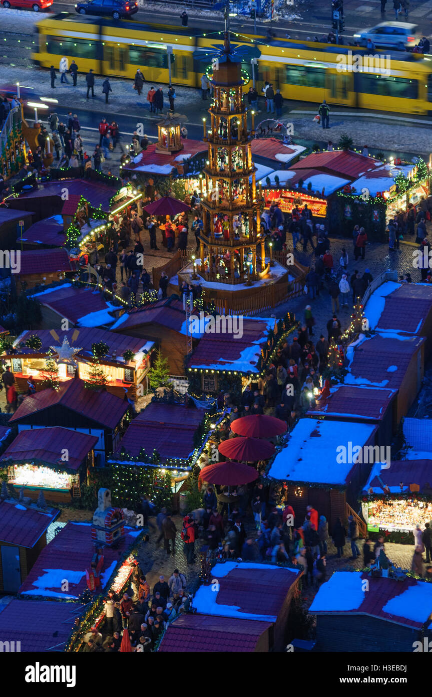 Dresden: Christmas Market Striezelmarkt on the Altmarkt (Old Market ...