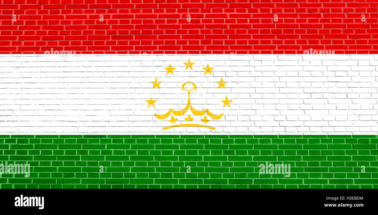Tajikistani national official flag. Patriotic symbol, banner, element ...
