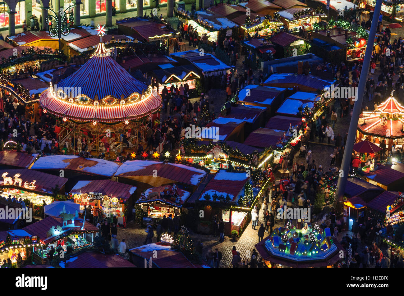 Dresden: Christmas Market Striezelmarkt on the Altmarkt (Old Market ...