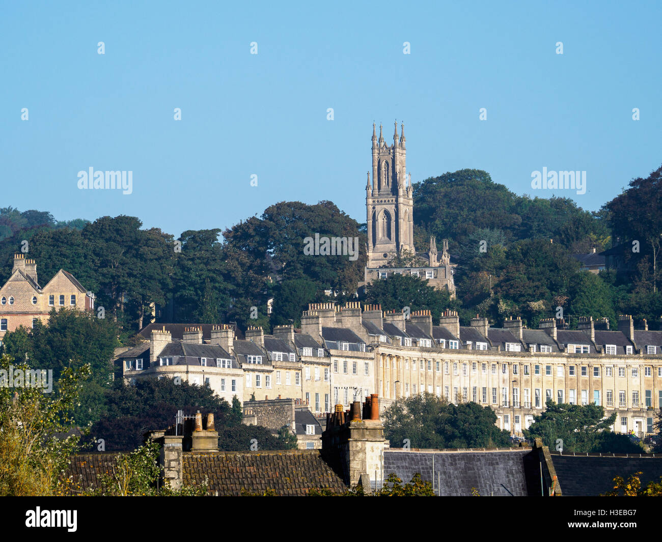 View of St Stephen's Church in Bath Stock Photo - Alamy