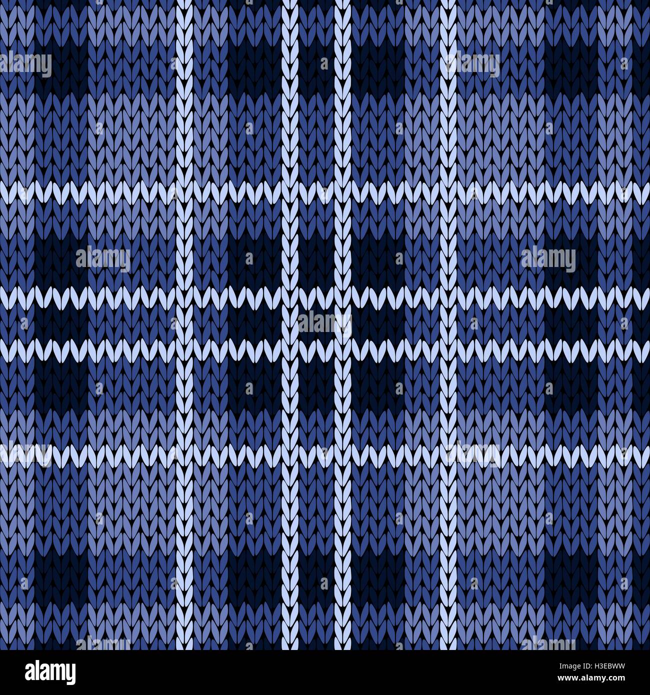 Knitting checkered seamless vector pattern with perpendicular lines as ...