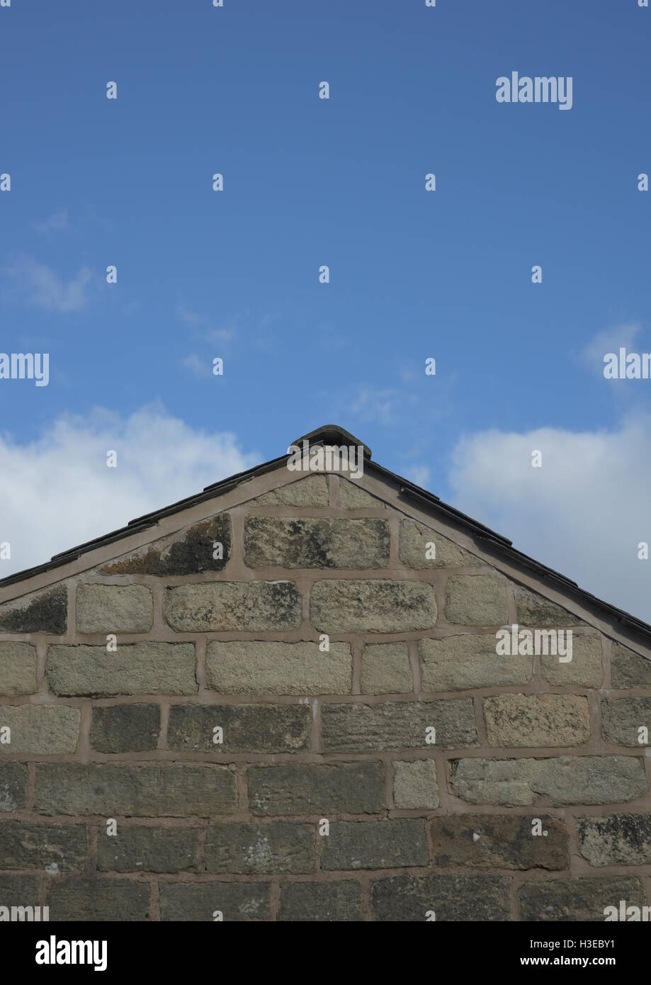 Roof apex in ramsbottom bury lancashire uk Stock Photo - Alamy
