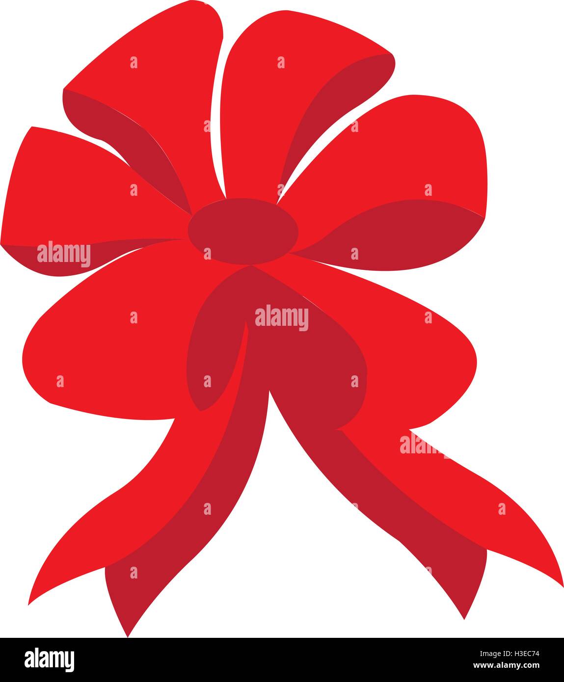 Isolated present ribbon on a white background, Vector illustration ...