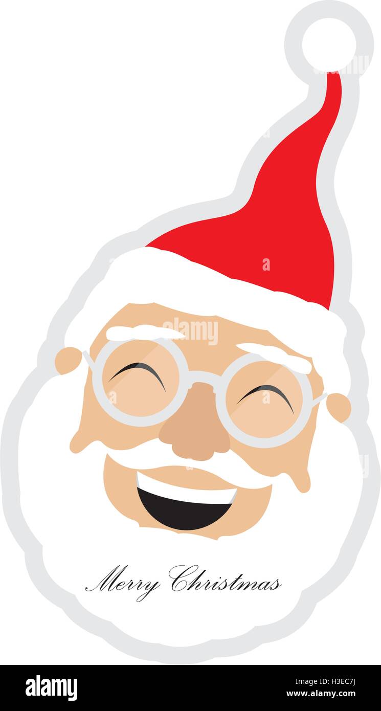 Isolated face of santa claus, Vector illustration Stock Vector Image ...