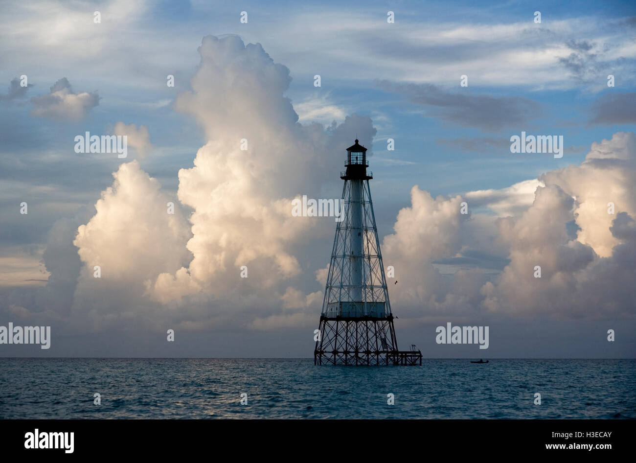Once the site of a shipwreck, Alligator Reef Light looks beautiful at ...