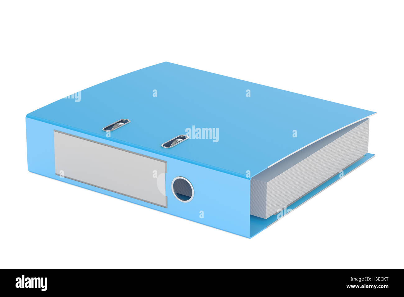 blue ring binder, 3D rendering isolated on white background Stock Photo ...