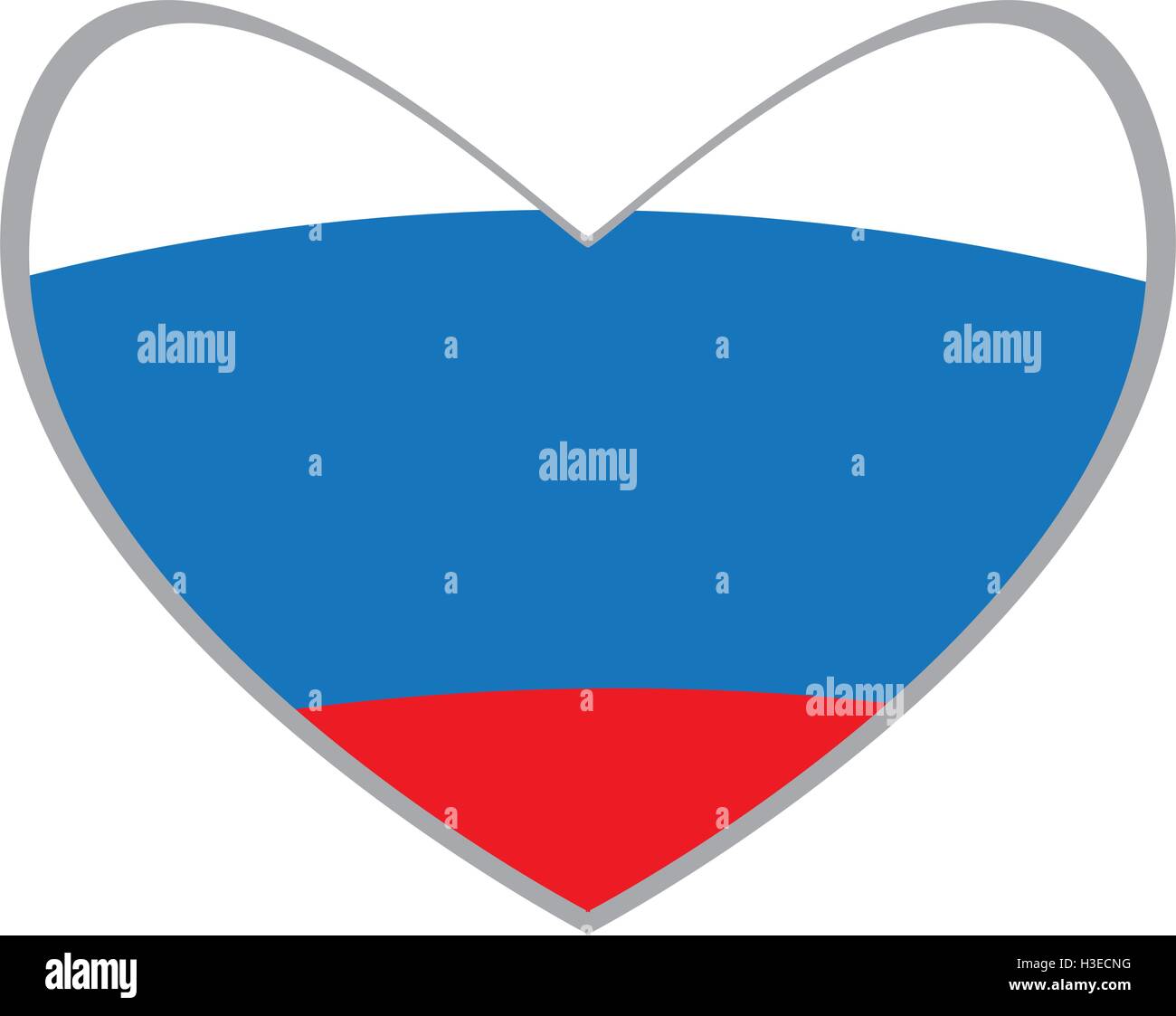 Isolated Russian flag on a heart shape, Vector illustration Stock ...