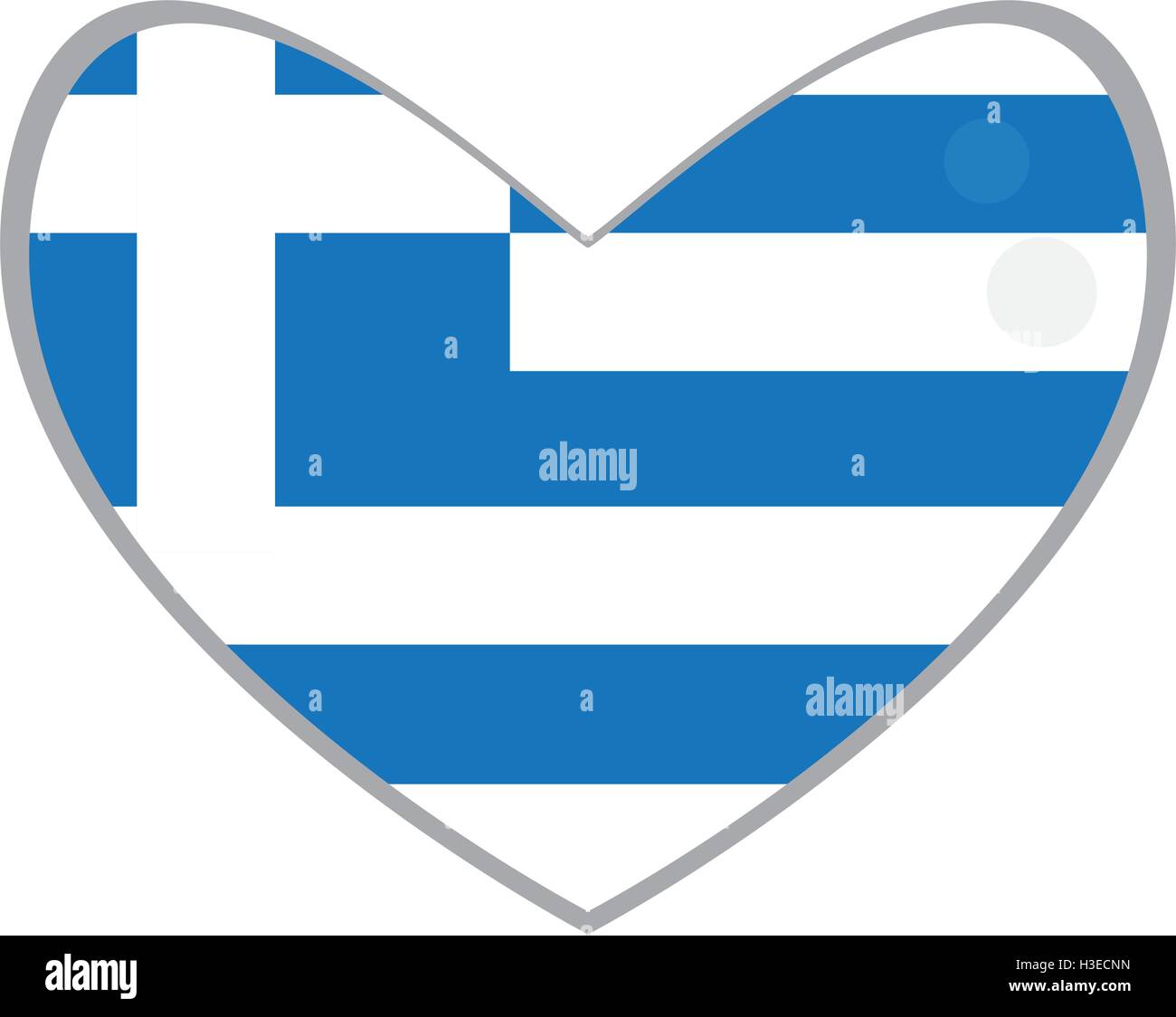 Isolated Greek flag on a heart shape, Vector illustration Stock Vector ...