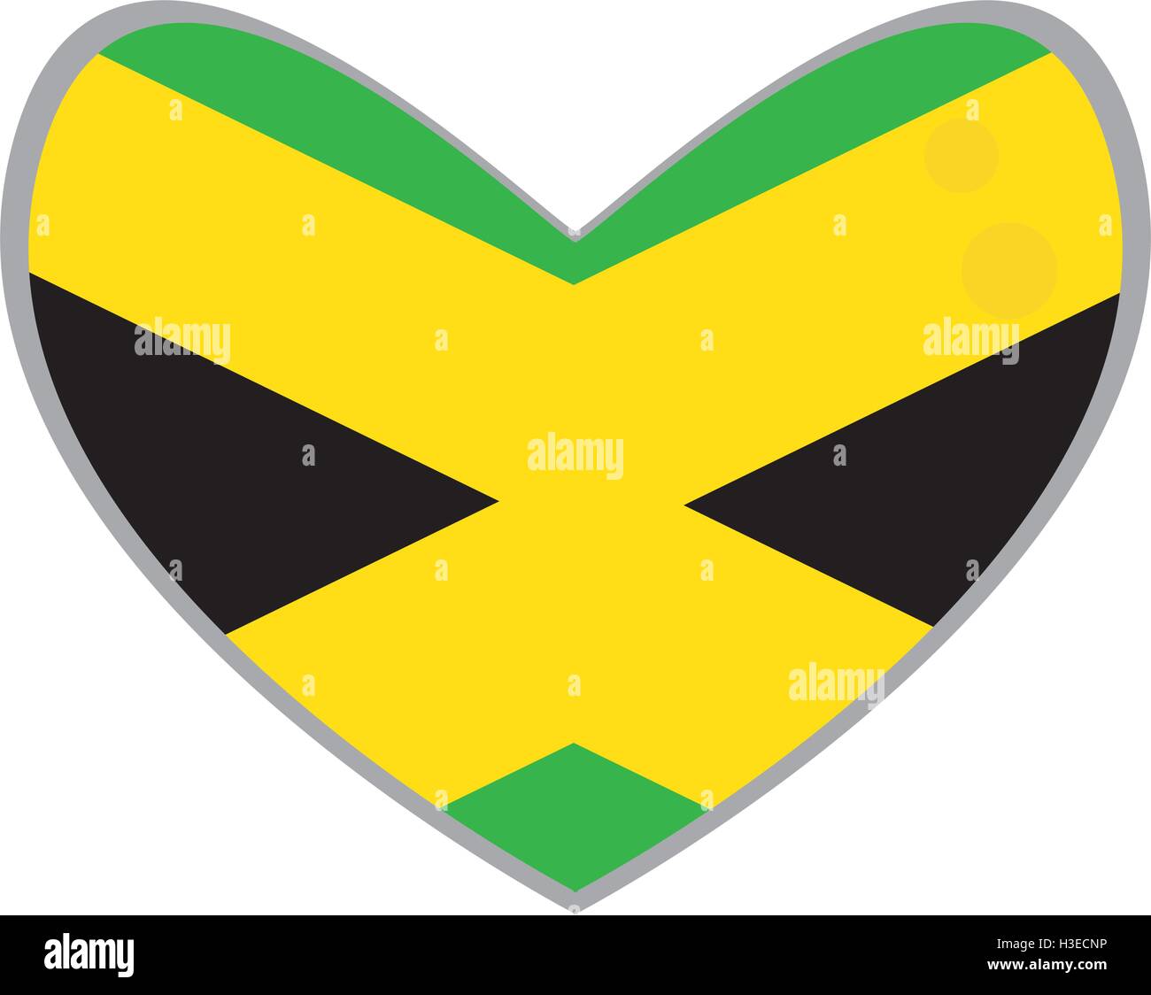 Isolated heart shape jamaican flag Stock Vector Images - Alamy