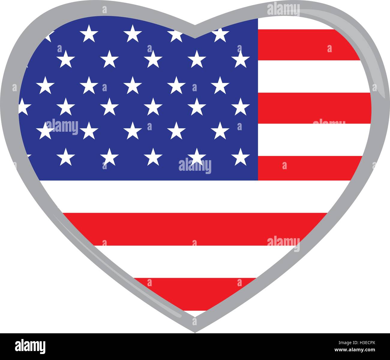 American flag heart vector vectors hi-res stock photography and images ...
