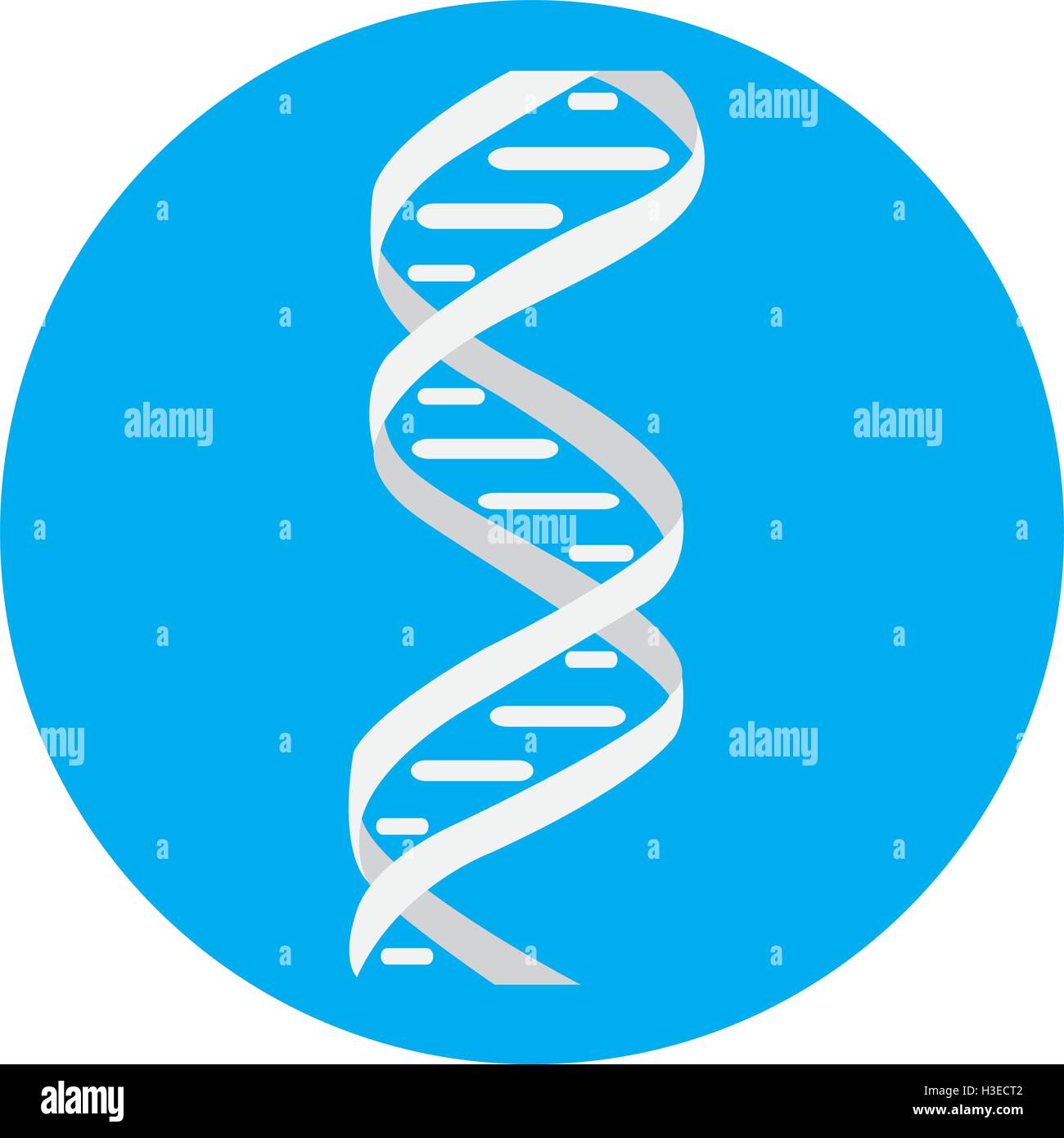 Isolated dna icon on a blue sticker, Vector illustration Stock Vector ...