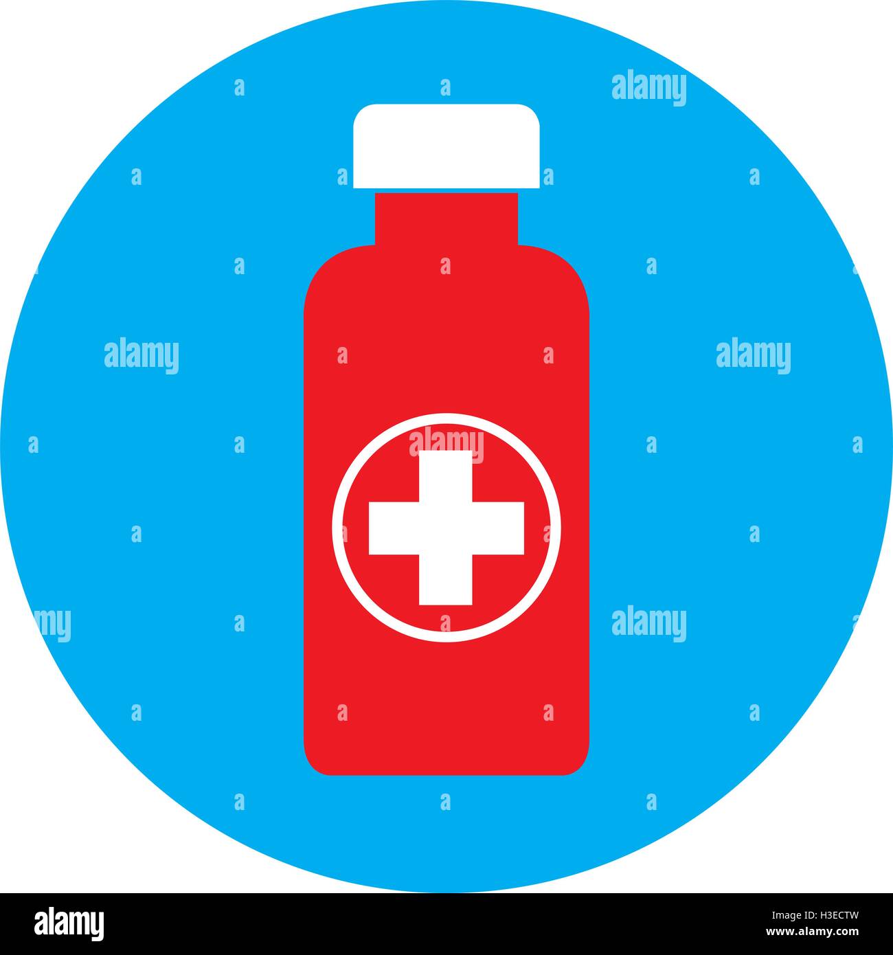Blue pill bottle Stock Vector Images - Alamy