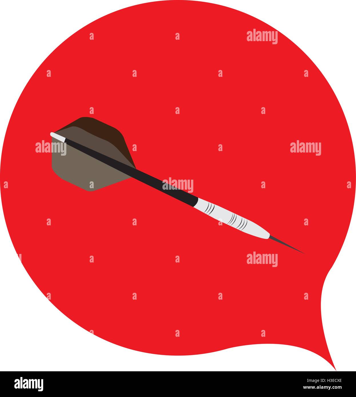 Isolated dart on a red sticker, Vector illustration Stock Vector Image ...