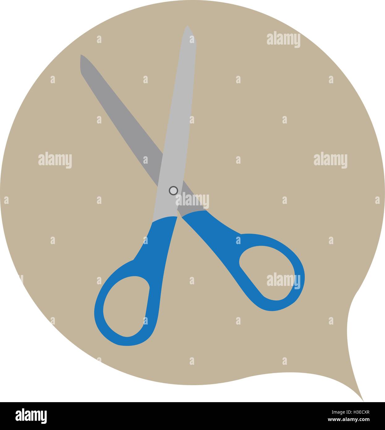 Isolated scissors on a colored sticker, Vector illustration Stock ...