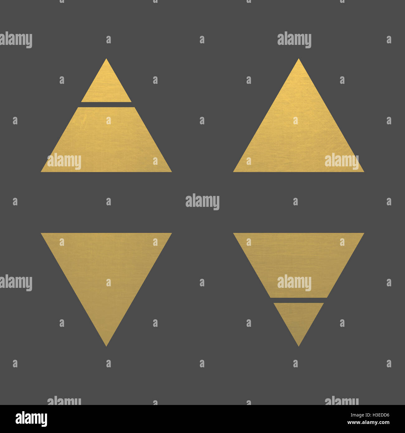 Alchemy - Four Elements (gold in grey Stock Photo - Alamy